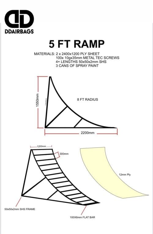 DIY BMX Ramp Plans Dimensions – DD Airbags