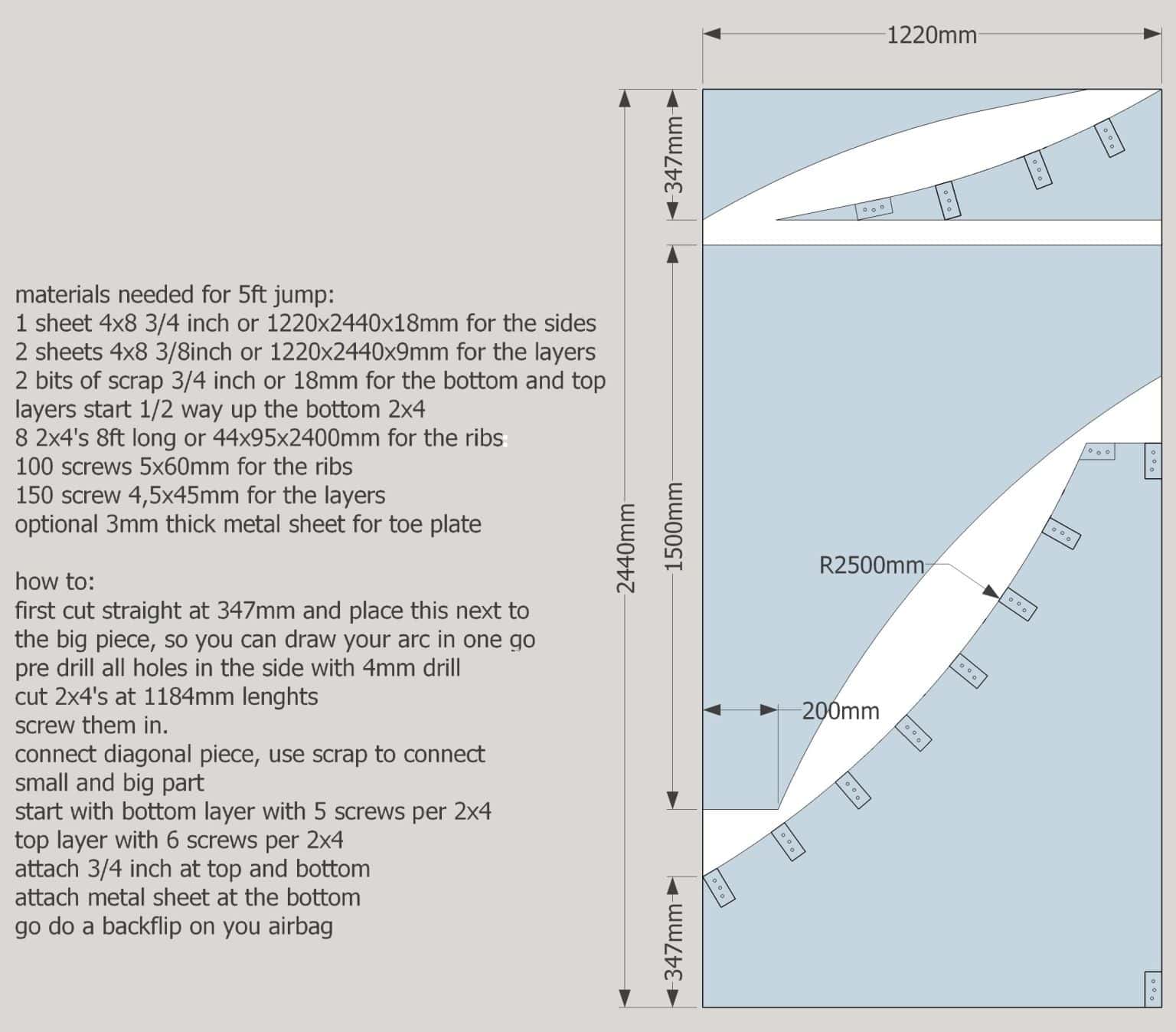 DIY BMX Ramp Plans Dimensions - DD AIRBAGS