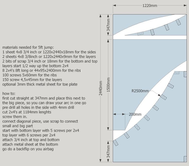 DIY BMX Ramp Plans Dimensions – DD Airbags